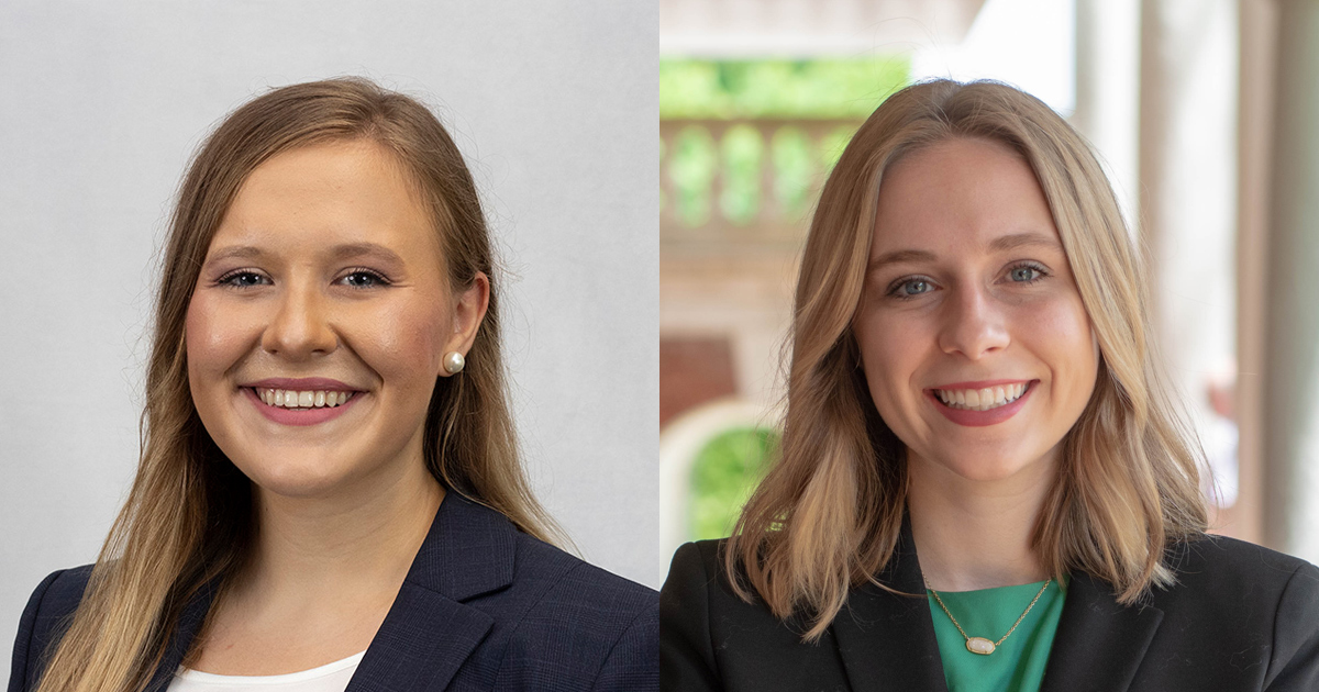 Haley Hurst, Gracie Kreth Named 2023 Womble Scholars | Womble Bond ...